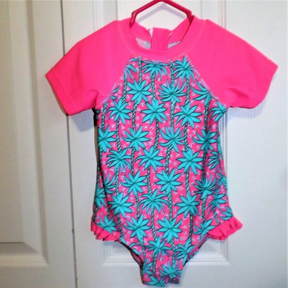 Floatimini | Swim | Floatimini 3t Girls Short Sleeve One Piece Zip Back ...